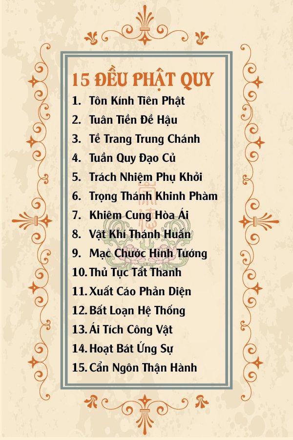 15 Điều Phật Quy